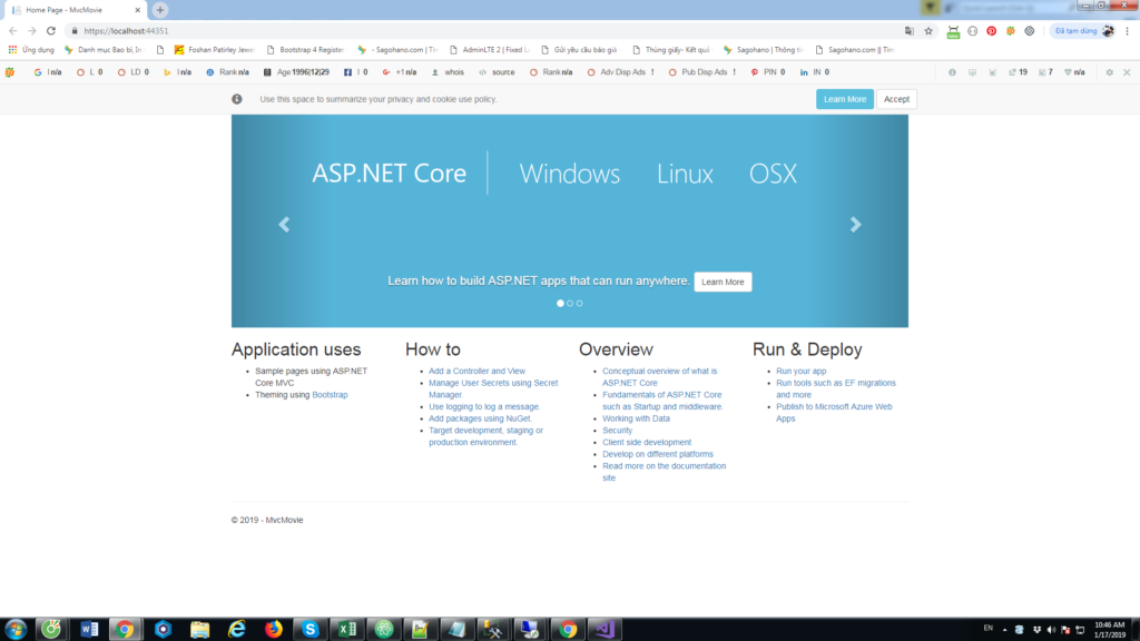 Aspnet Core Mvc Hướng Dẫn Tạo Project Aspnet Core Mvc Cho Người 