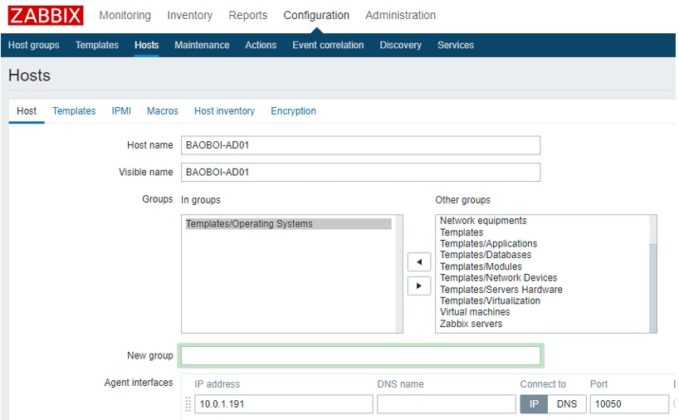 Zabbix monitoring network 3: Add Host Windows vào Zabbix - sinhvientot.net
